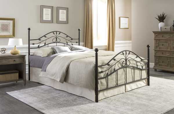 Hammered Copper Metal Bed Sycamore - Bedroom Depot